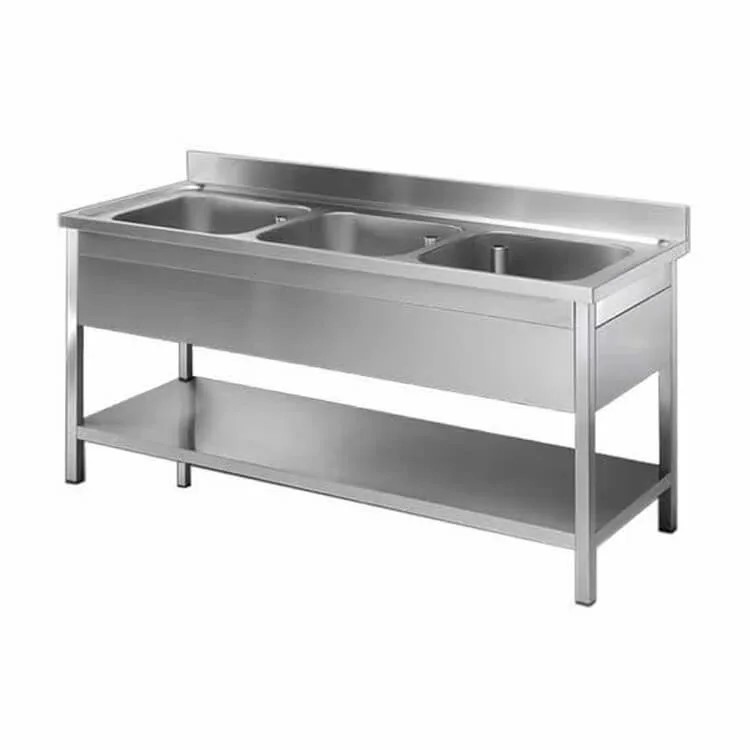Triple bowl sink unit – Stella Metal