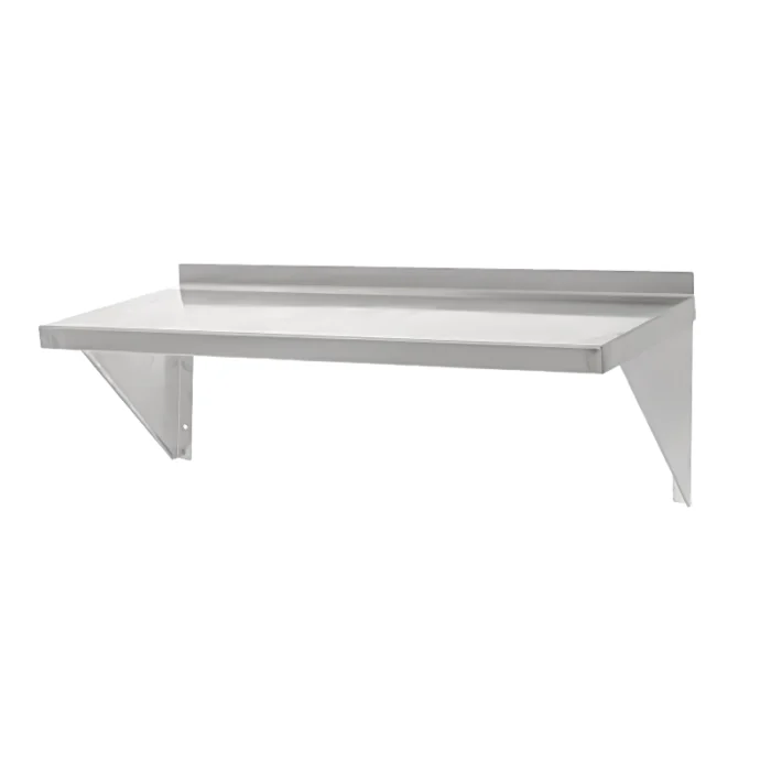 WallMounted single Shelf with Backsplash - Stella Metal