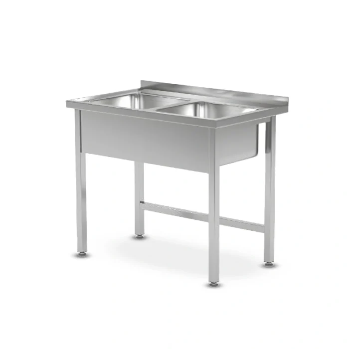 Commercial Stainless Steel 2 Sink Bowl Unit - Stella Metal